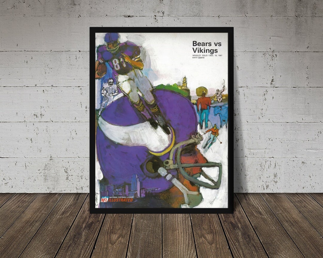 1967 MINNESOTA VIKINGS Print - Vintage Football Decor, Football Print ...
