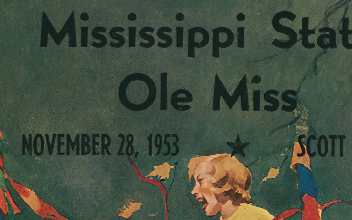1953 MISSISSIPPI STATE BULLDOGS Game Program Print Bulldogs Football ...