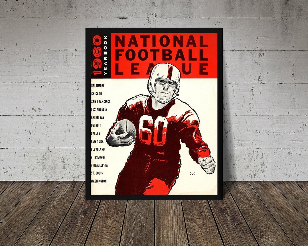 1960 NFL Football Poster – Vintage N.F.L. Print - Etsy
