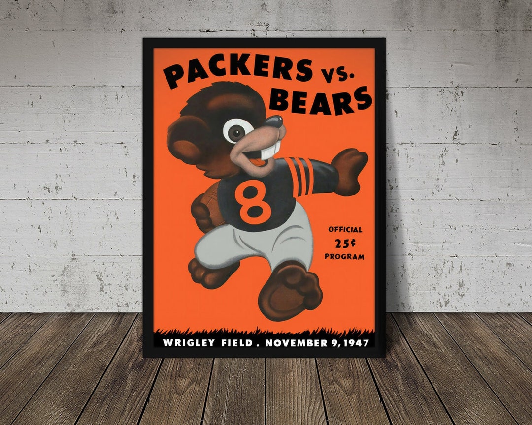 1947 CHICAGO BEARS Print - Vintage Football Decor, NFL Poster, Football ...