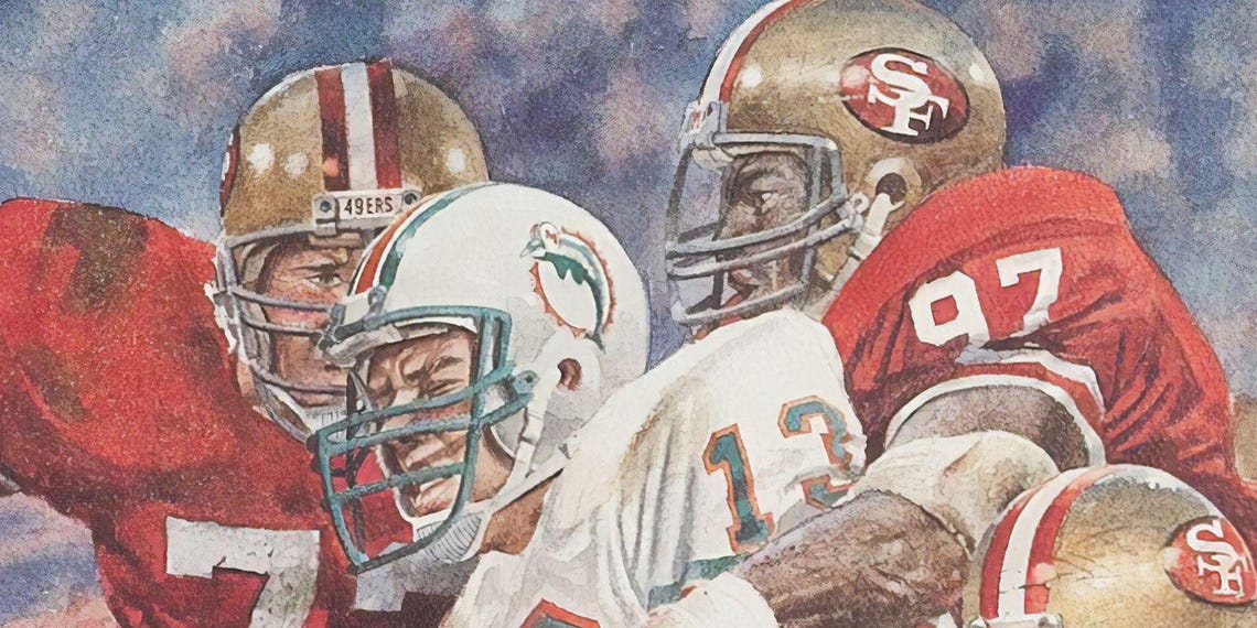 Vintage SAN FRANCISCO 49ers Print - Vintage Football Decor, Football ...