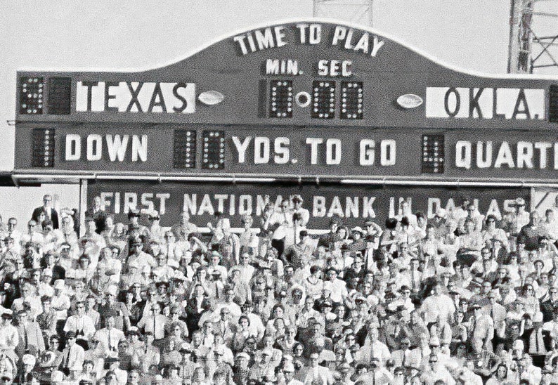 1966 RED RIVER SHOOTOUT Photo Oklahoma Sooners Vs. Texas - Etsy