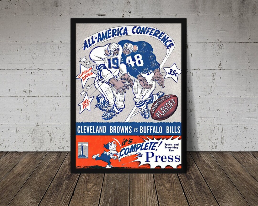 1948 Cleveland Browns Football Poster – Vintage NFL Art Print - Etsy