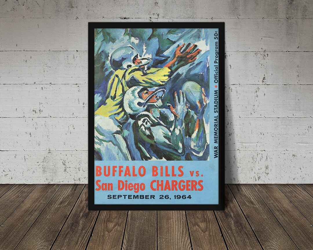 1964 Buffalo Bills Poster – Vintage Football Art Print - Etsy