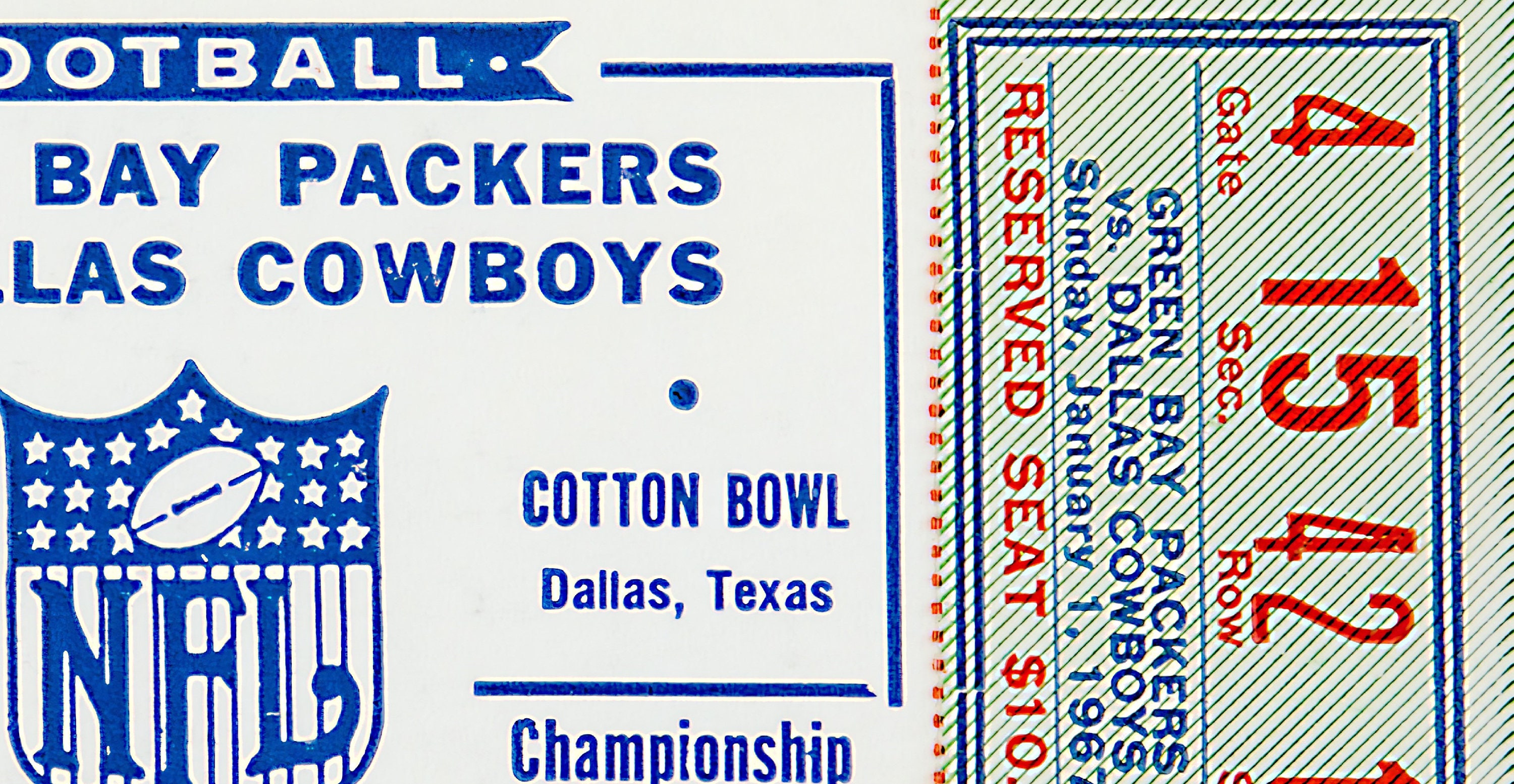 1967 Green Bay Packers Ticket Canvas – Vintage Football Art - Etsy
