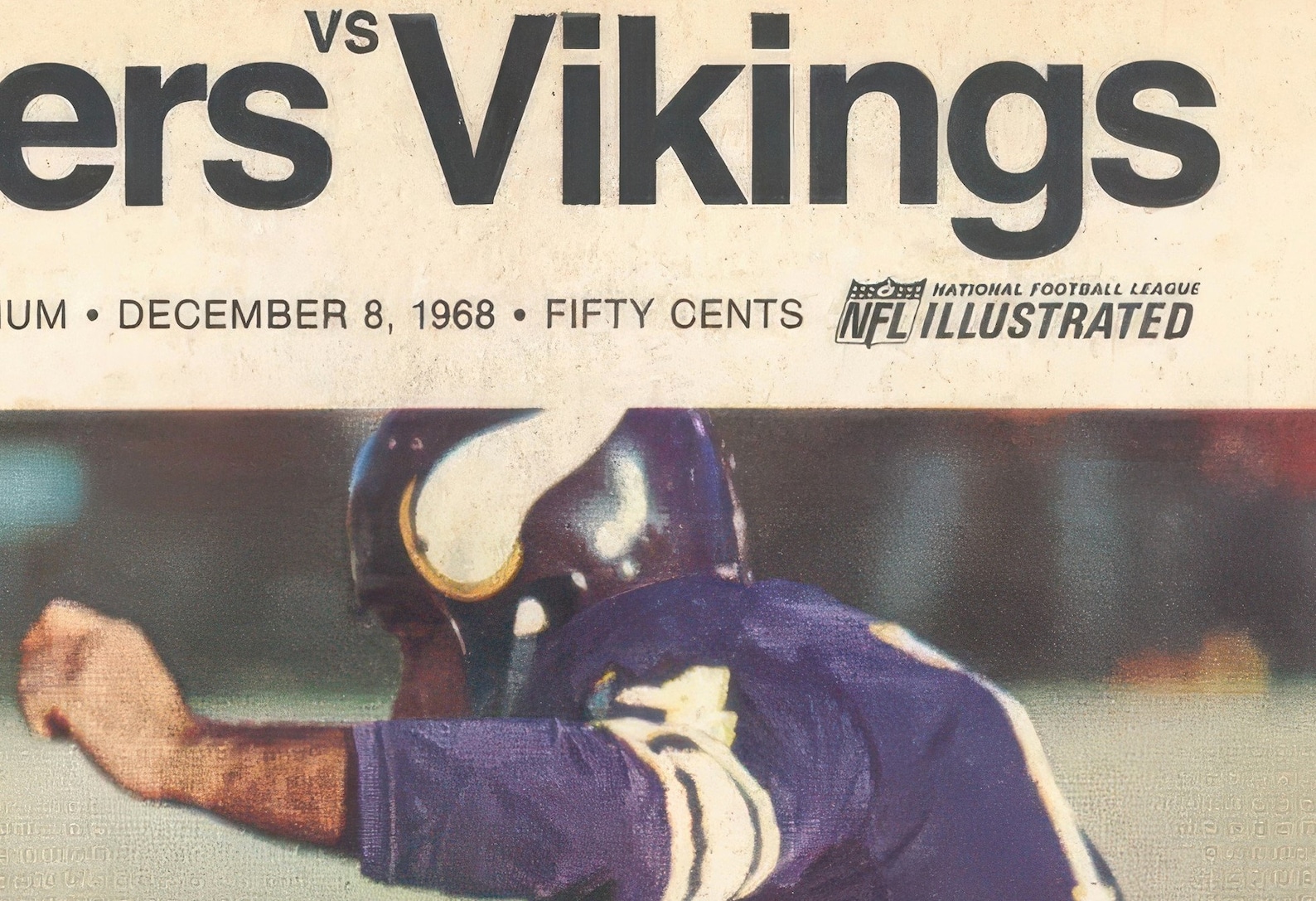 1968 MINNESOTA VIKINGS Print - Vintage Football Decor, Football Print ...