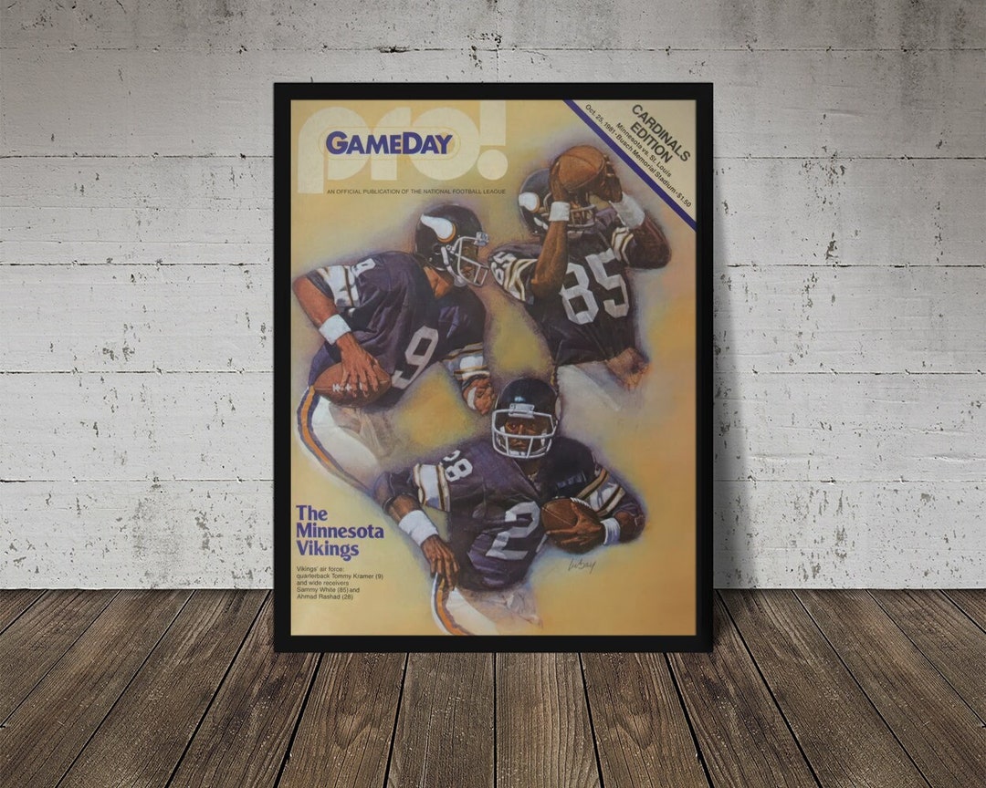 1981 MINNESOTA VIKINGS Print - Vintage Football Decor, Football Print ...