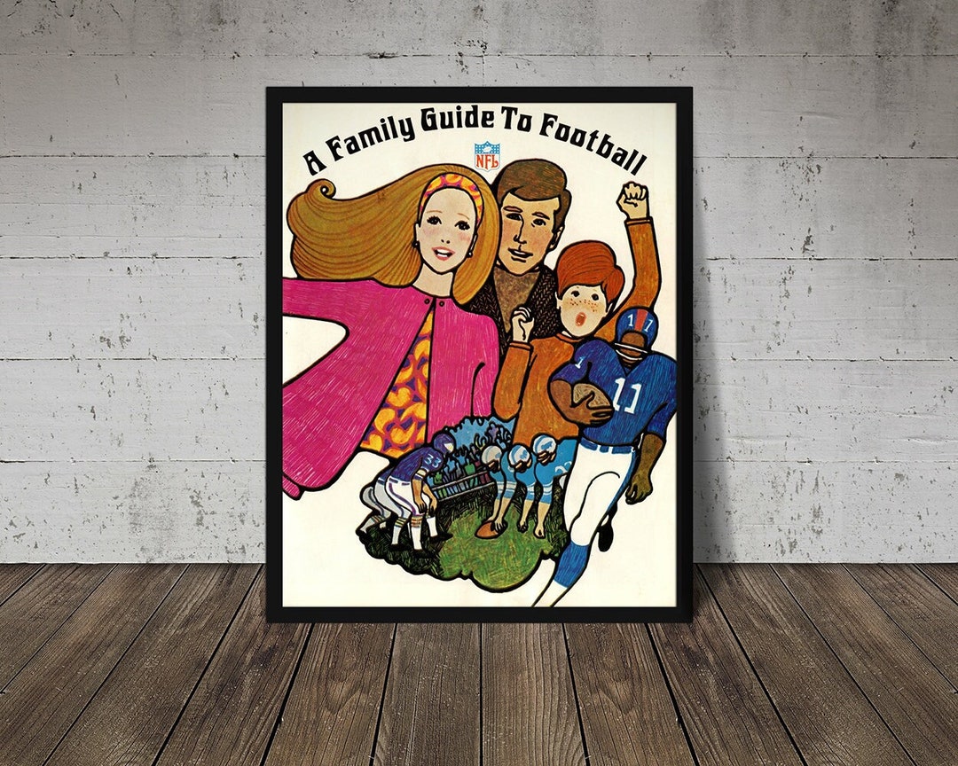 Vintage NATIONAL FOOTBALL LEAGUE Print - Vintage Football Decor, N.F.L ...