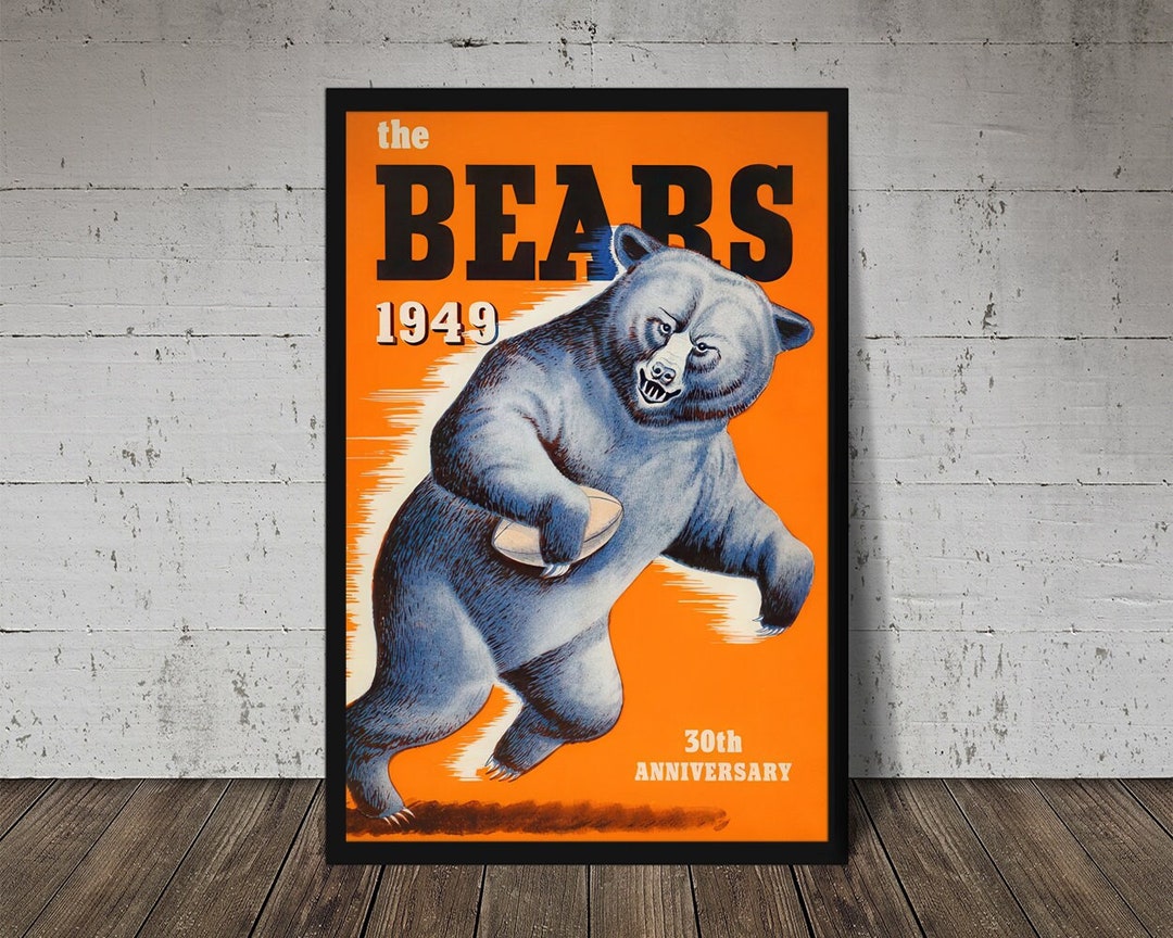 1949 CHICAGO BEARS Print - Vintage Football Decor, NFL Poster, Football ...