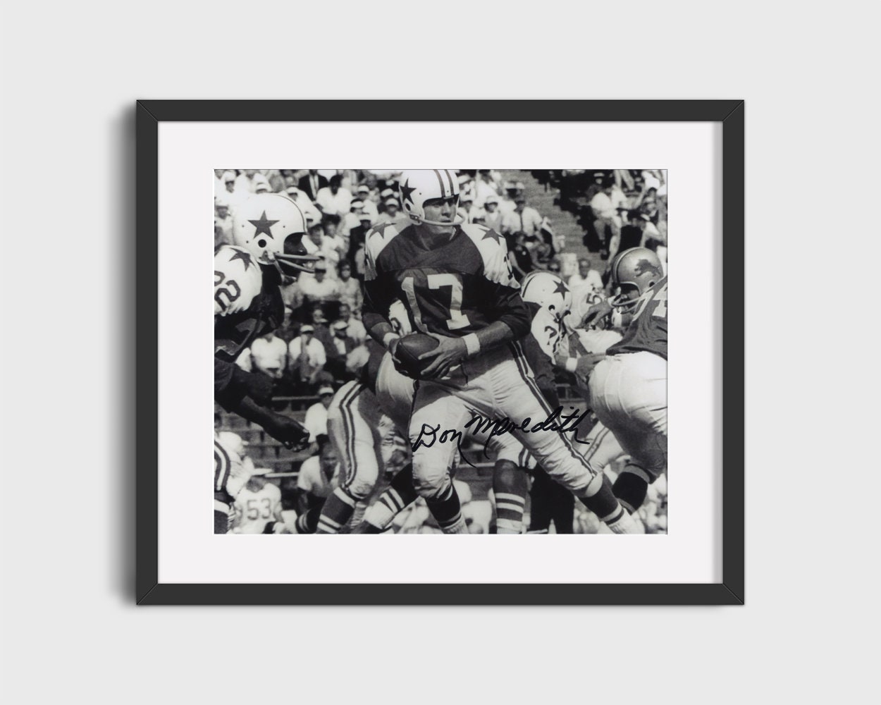 DALLAS COWBOYS Don Meredith Photo- Vintage Football Decor, Football ...