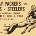 1943 Green Bay Packers Game Ticket Art Print - Vintage Football - Etsy