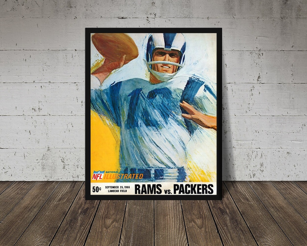 1966 LOS ANGELES RAMS Print - Vintage Football Decor, Football Print ...