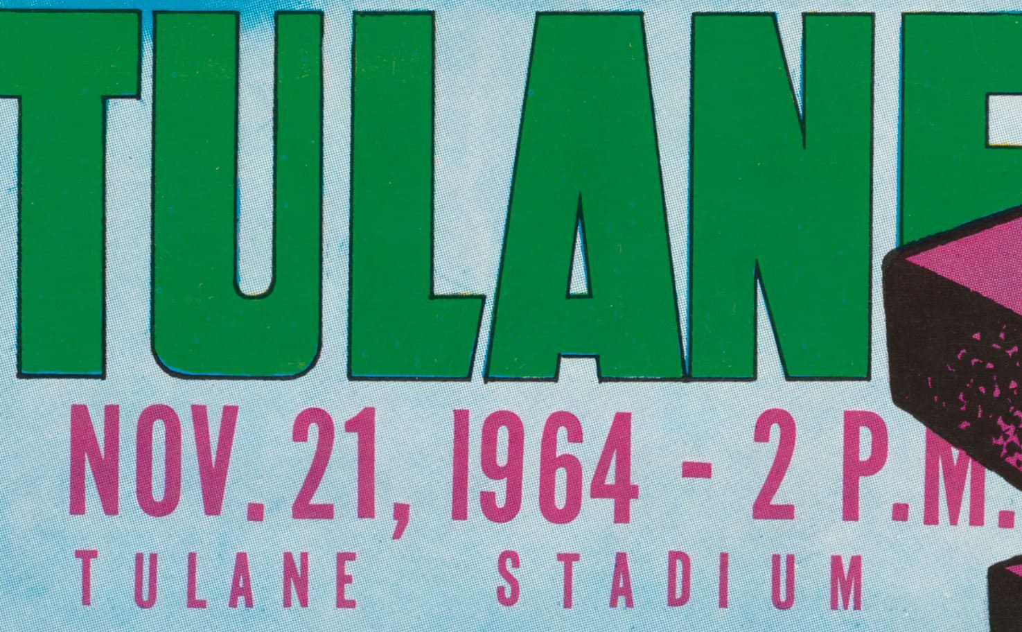 1964 TULANE GREEN WAVE Football Program Print - Vintage Football Decor ...