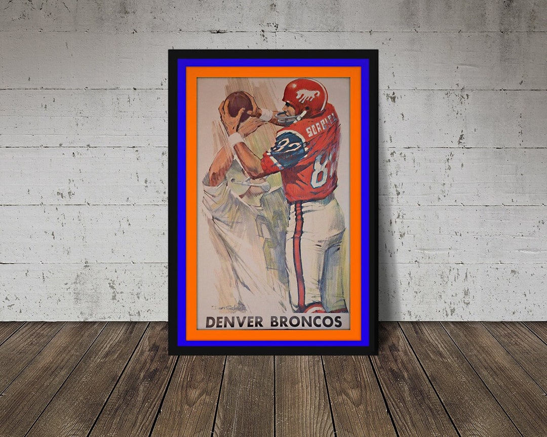 1968 Denver Broncos Art Print – Vintage Football Poster - Etsy