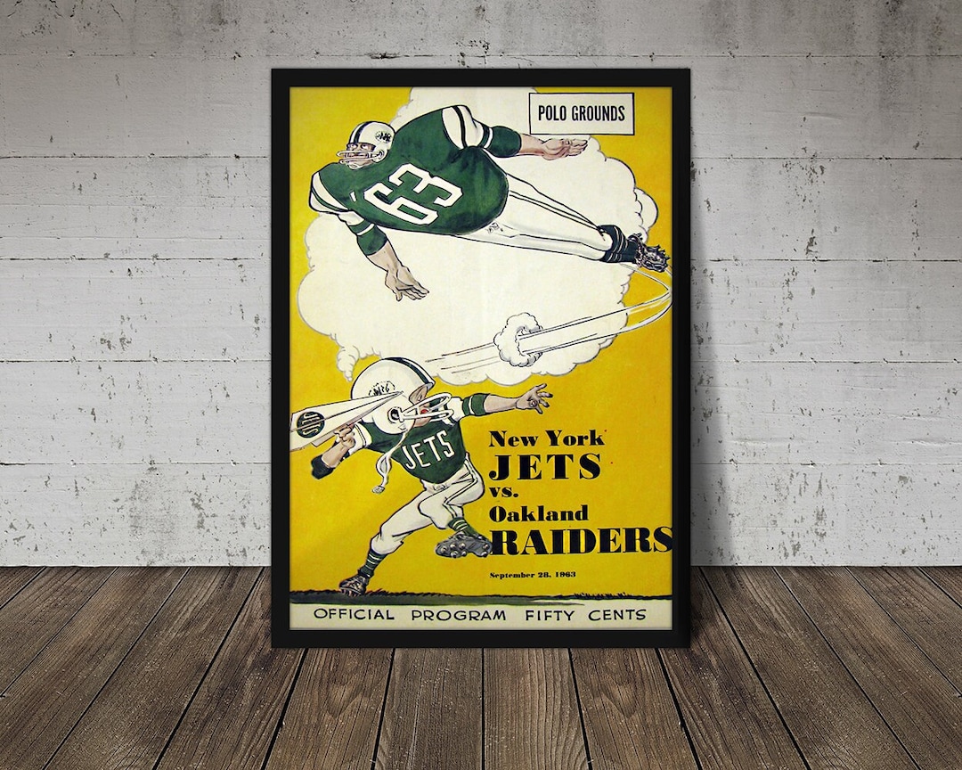 1963 New York Jets Poster – Vintage Football Art Print - Etsy