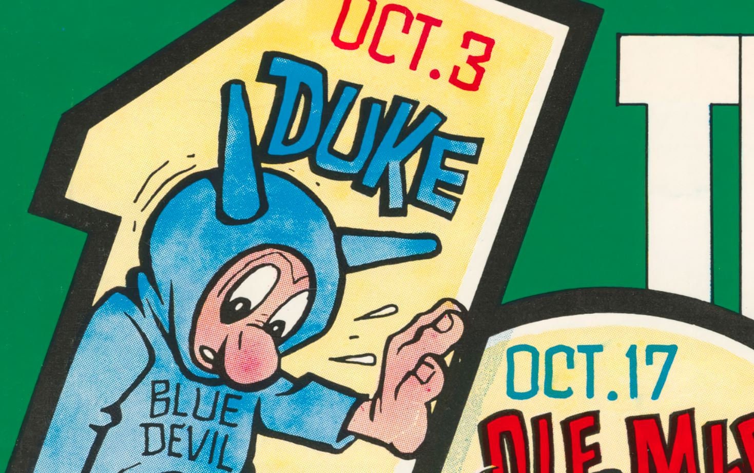 1964 TULANE GREEN WAVE Football Program Print - Vintage Football Decor ...