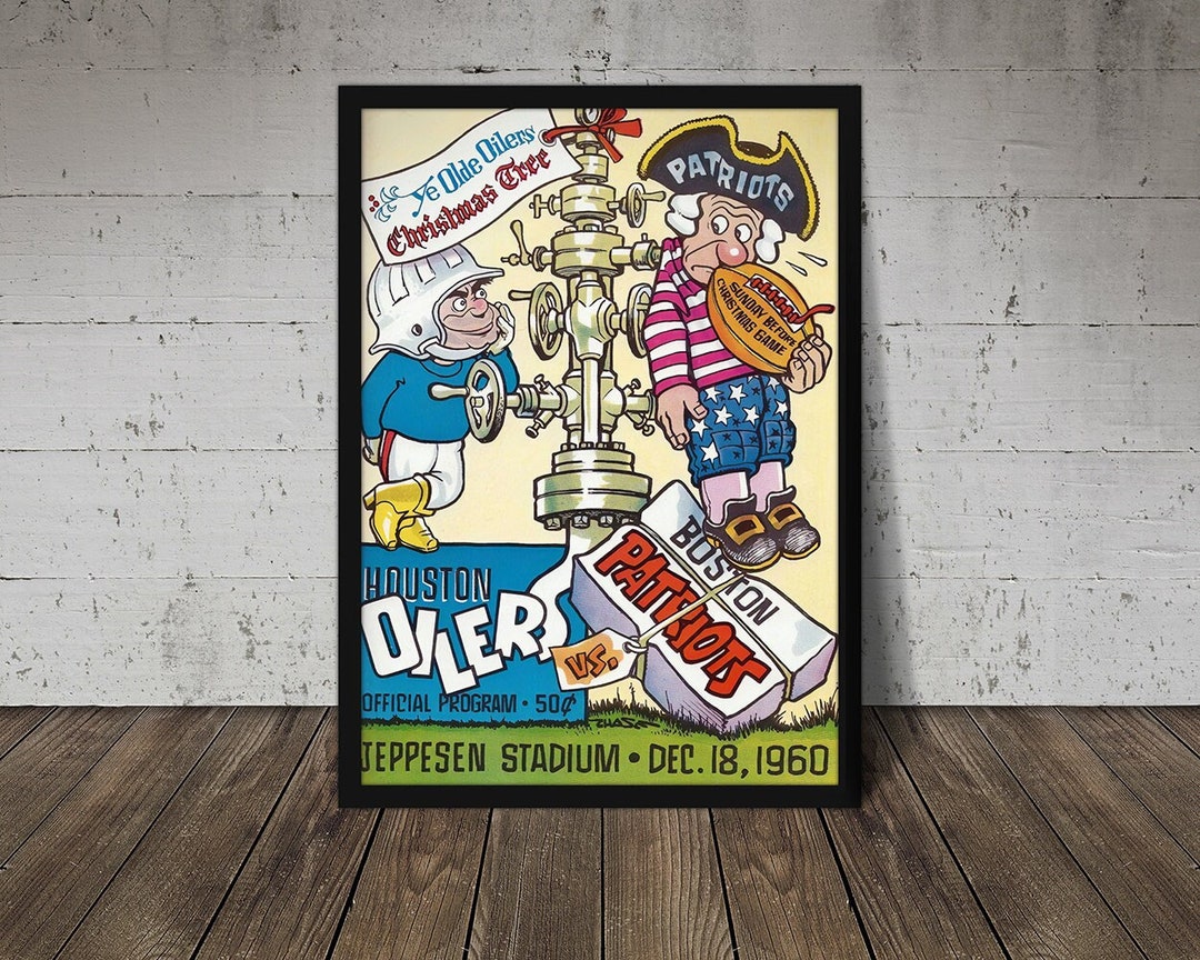 1960 Houston Oilers Vs. Patriots Football Print - Etsy