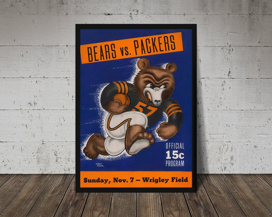 1943 CHICAGO BEARS Print - Vintage Football Decor, NFL Poster, Football ...