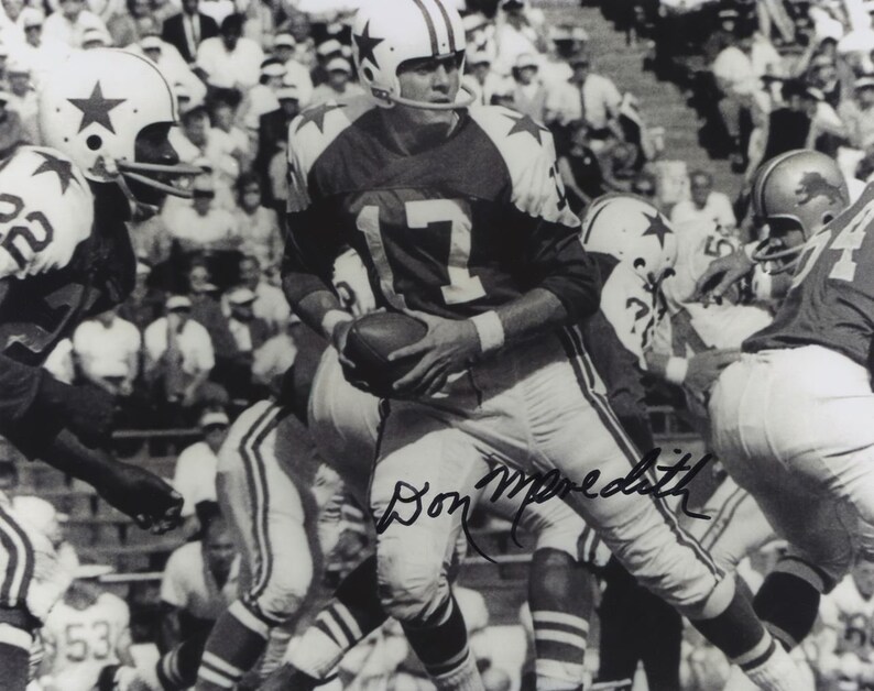 DALLAS COWBOYS Don Meredith Photo- Vintage Football Decor, Football ...