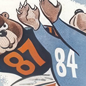 1957 CHICAGO BEARS Print - Vintage Football Decor, NFL Poster, Football ...