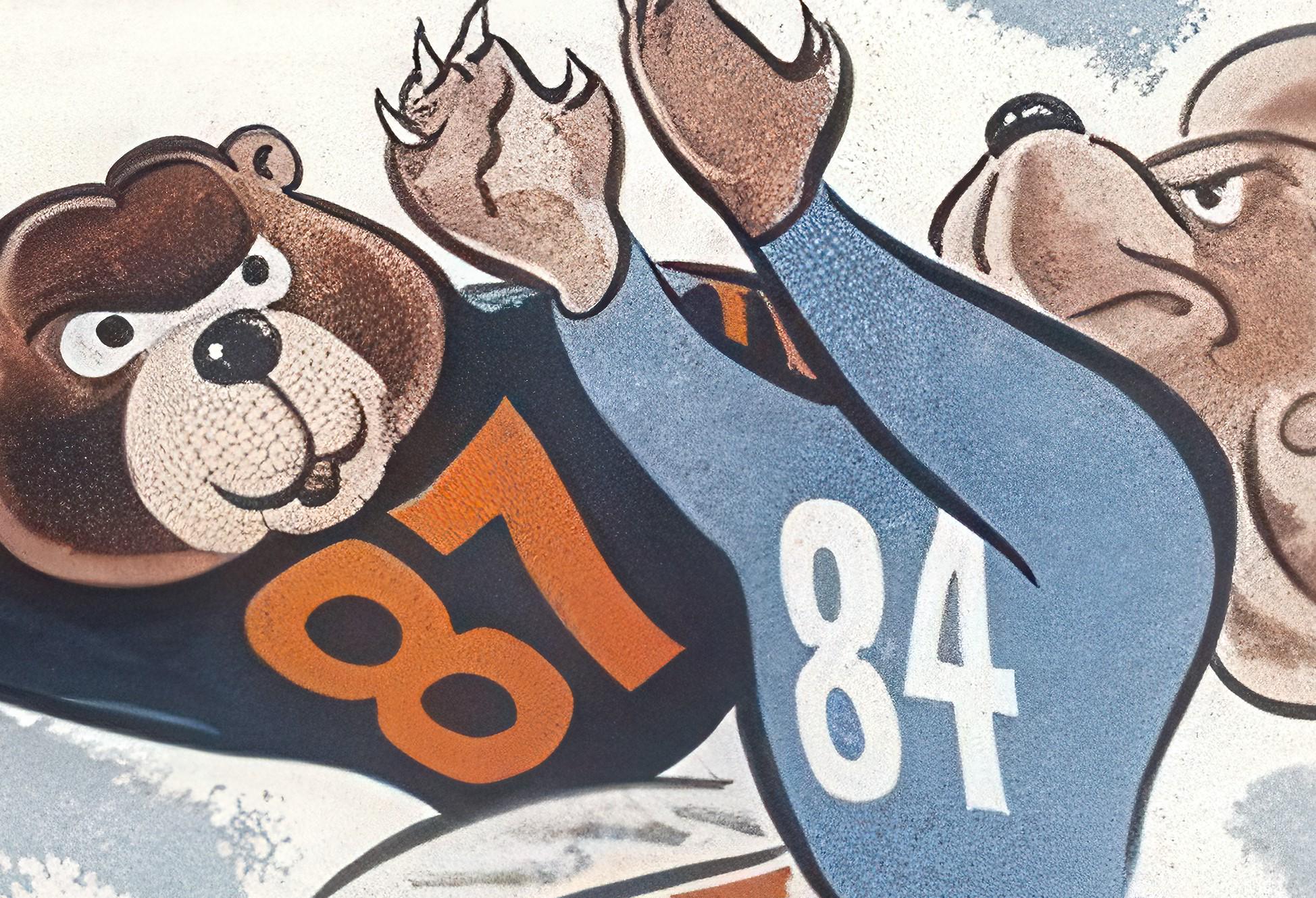 1957 CHICAGO BEARS Print - Vintage Football Decor, NFL Poster, Football ...