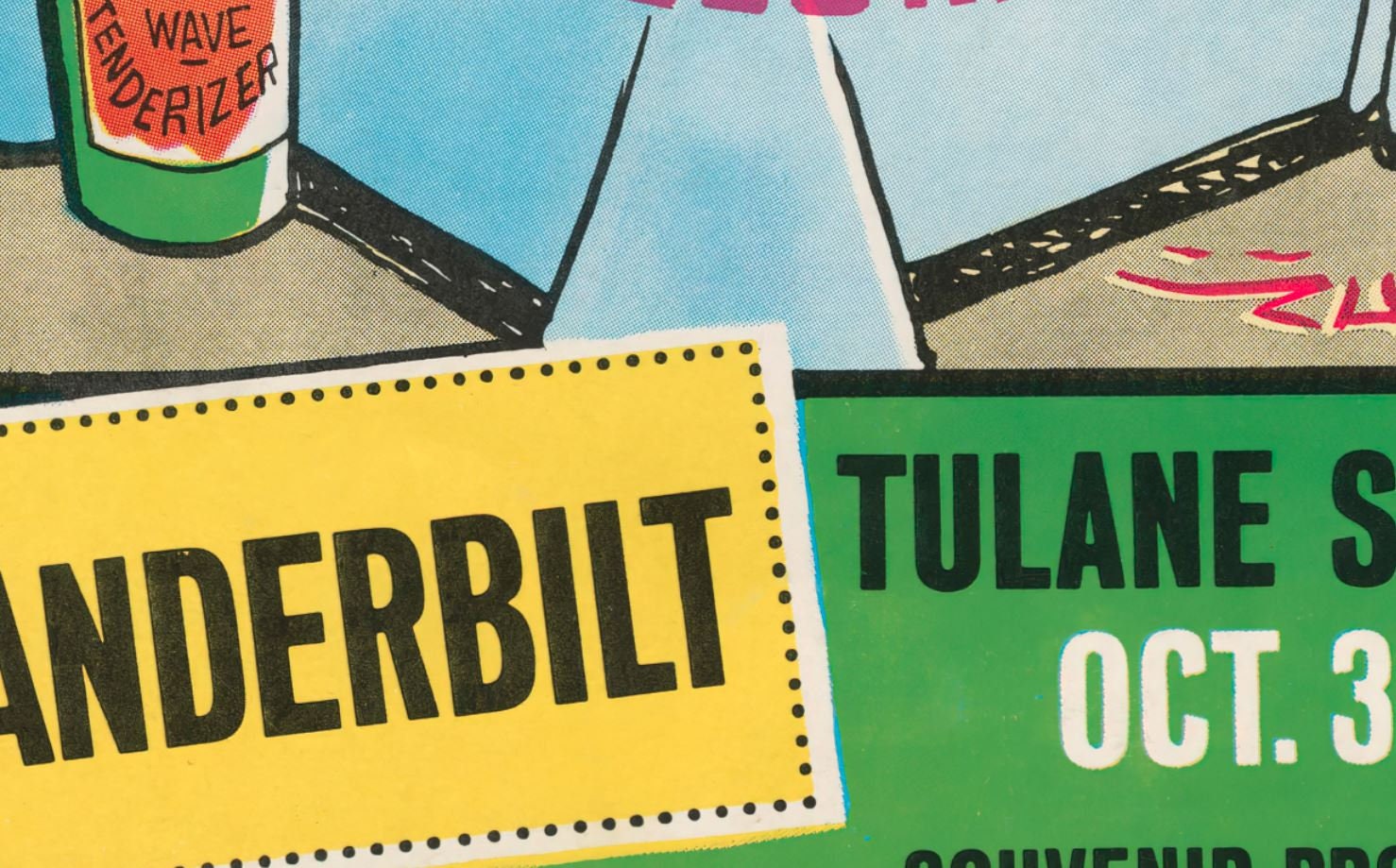 1965 TULANE GREEN WAVE Football Program Print - Vintage Football Decor ...