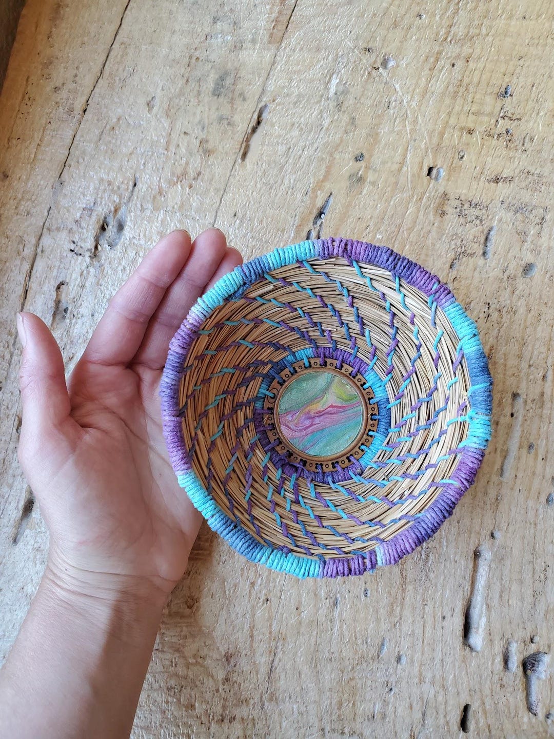 Handmade Pine Needle Basket | Mermaid Basket | Small Basket | Organic ...