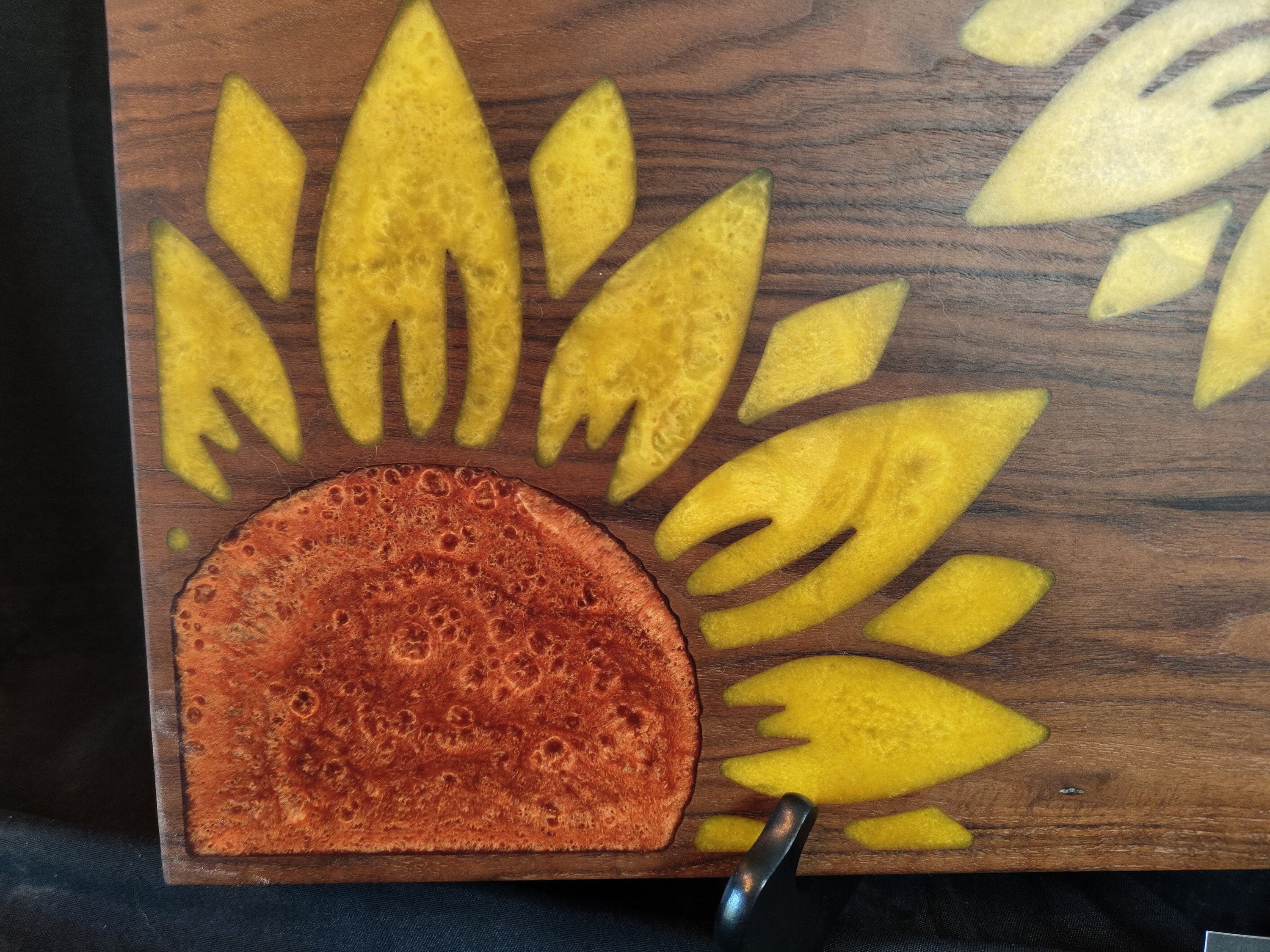 Sunflower Charcuterie Serving Board Inlay Wood Charcuterie - Etsy
