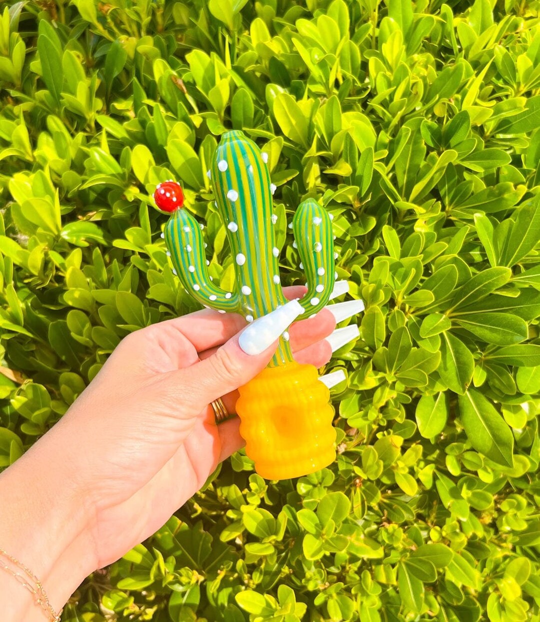 Yellow Cactus Hand Pipe Cactus Pipe Girly Pipe Succulent Pipe Cute ...