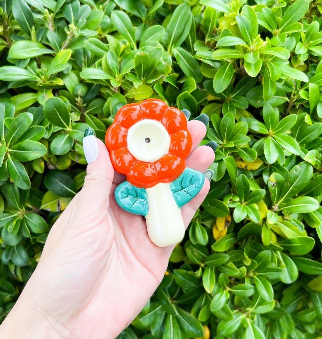 Daisy Flower Ceramic Pipe Cute Pipe Girly Pipe Unique Pipe Floral Pipe ...