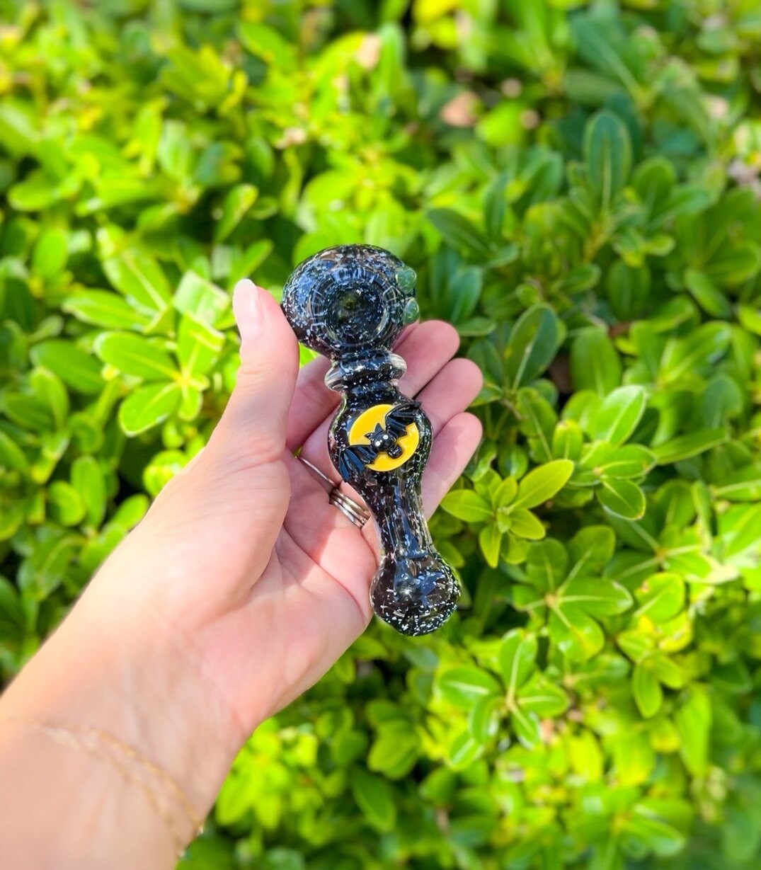 Black Cat Halloween Hand Pipe Spooky Pipe Girly Pipe Halloween Pipe ...