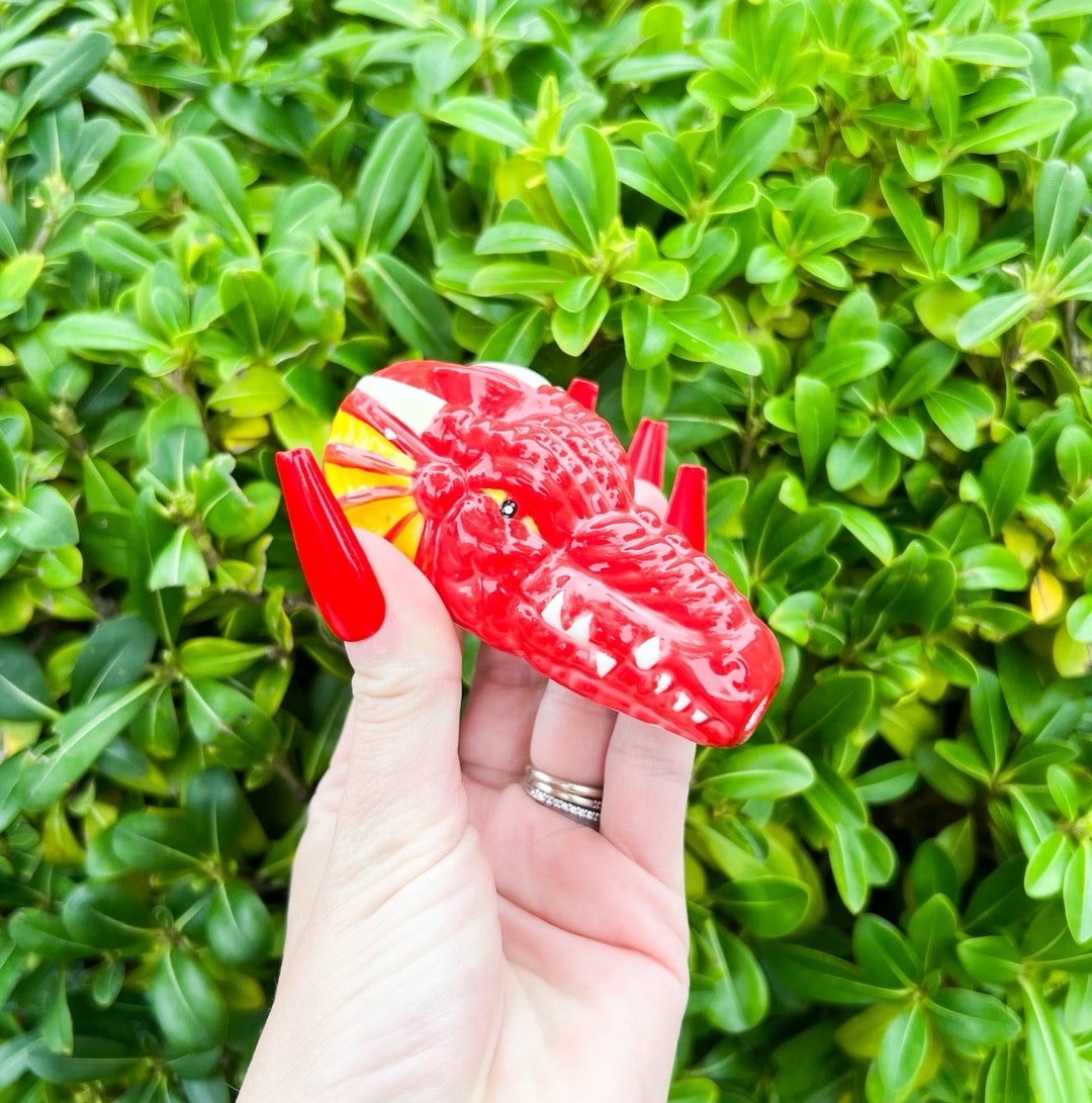 Dragon Cermaic Hand Pipe Cool Pipe Red Pipe Unique Pipe - Etsy