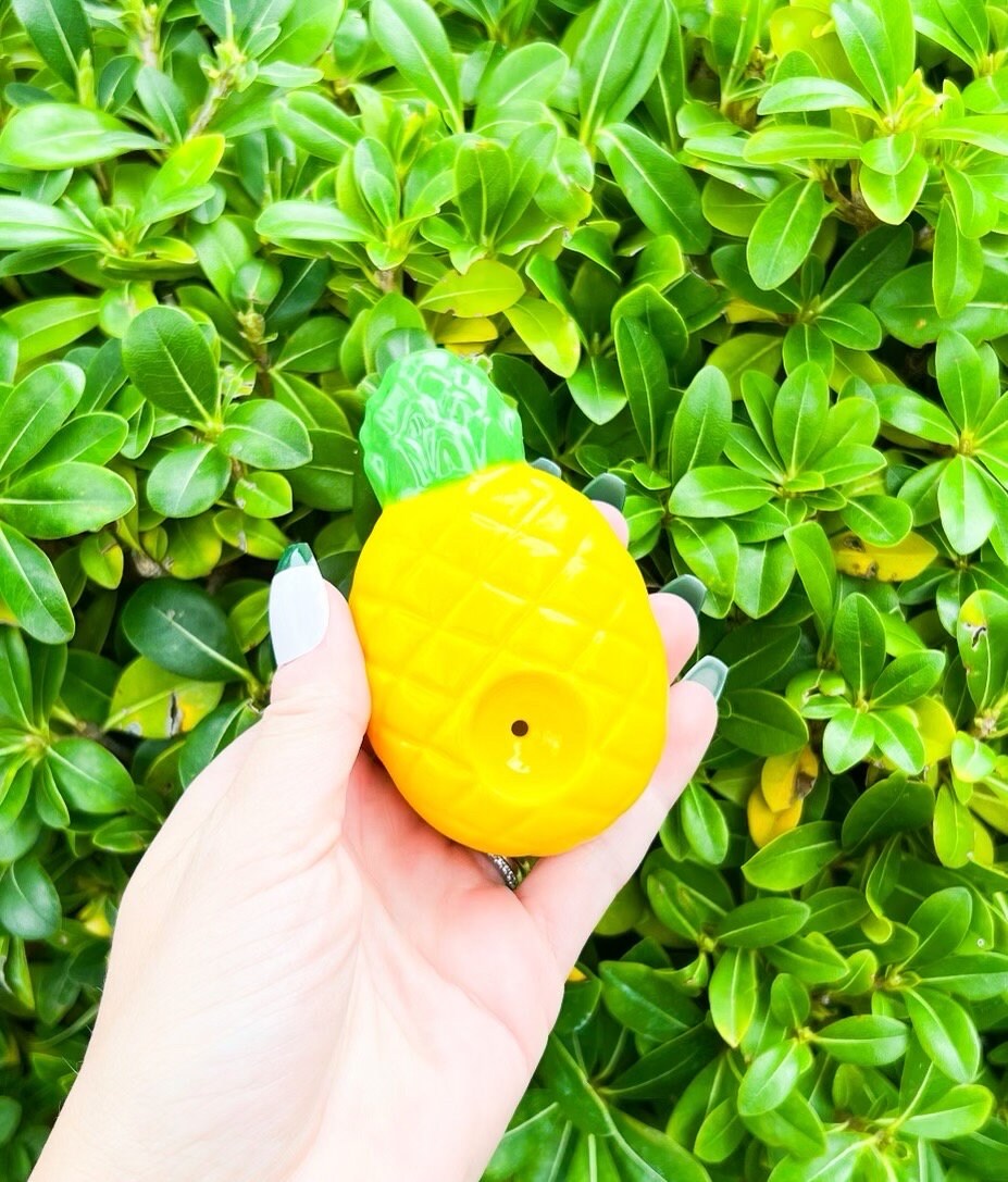 Pineapple Cermaic Hand Pipe Cute Pipe Girly Pipe Unique Pipe Handmade ...