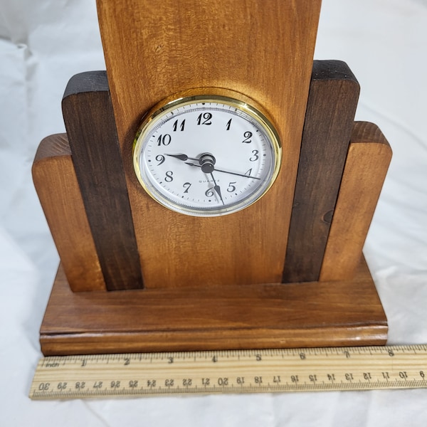 Wood Mantle Clock - Etsy