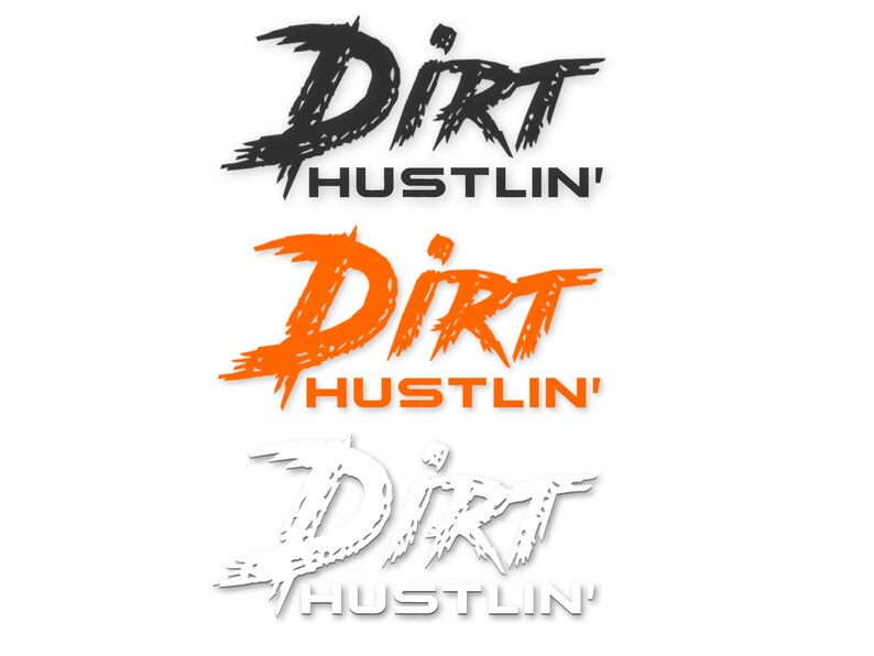 Dirt Hustlin' Logo Decal - Etsy
