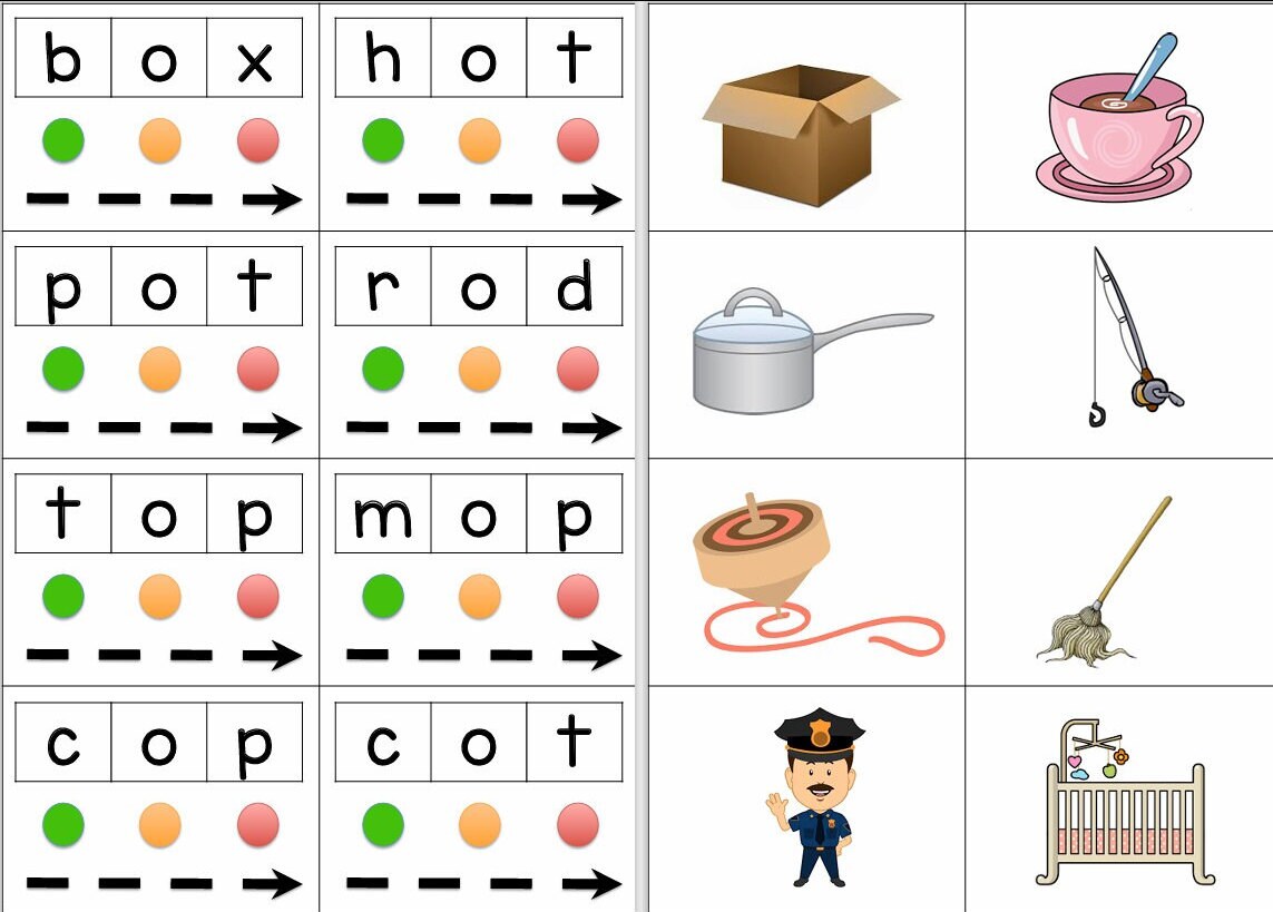 CVC Traffic Light Activity Pack Kindergarten Phonics Letters - Etsy