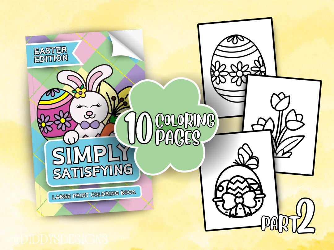 10 Easter Coloring Pages | Part 2 | for Adults and Kids | Digital ...