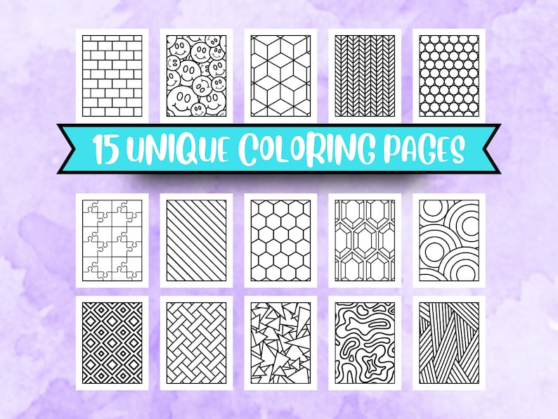 15 Satisfying Patterns | Bold Print Coloring Pages | for Adults and ...