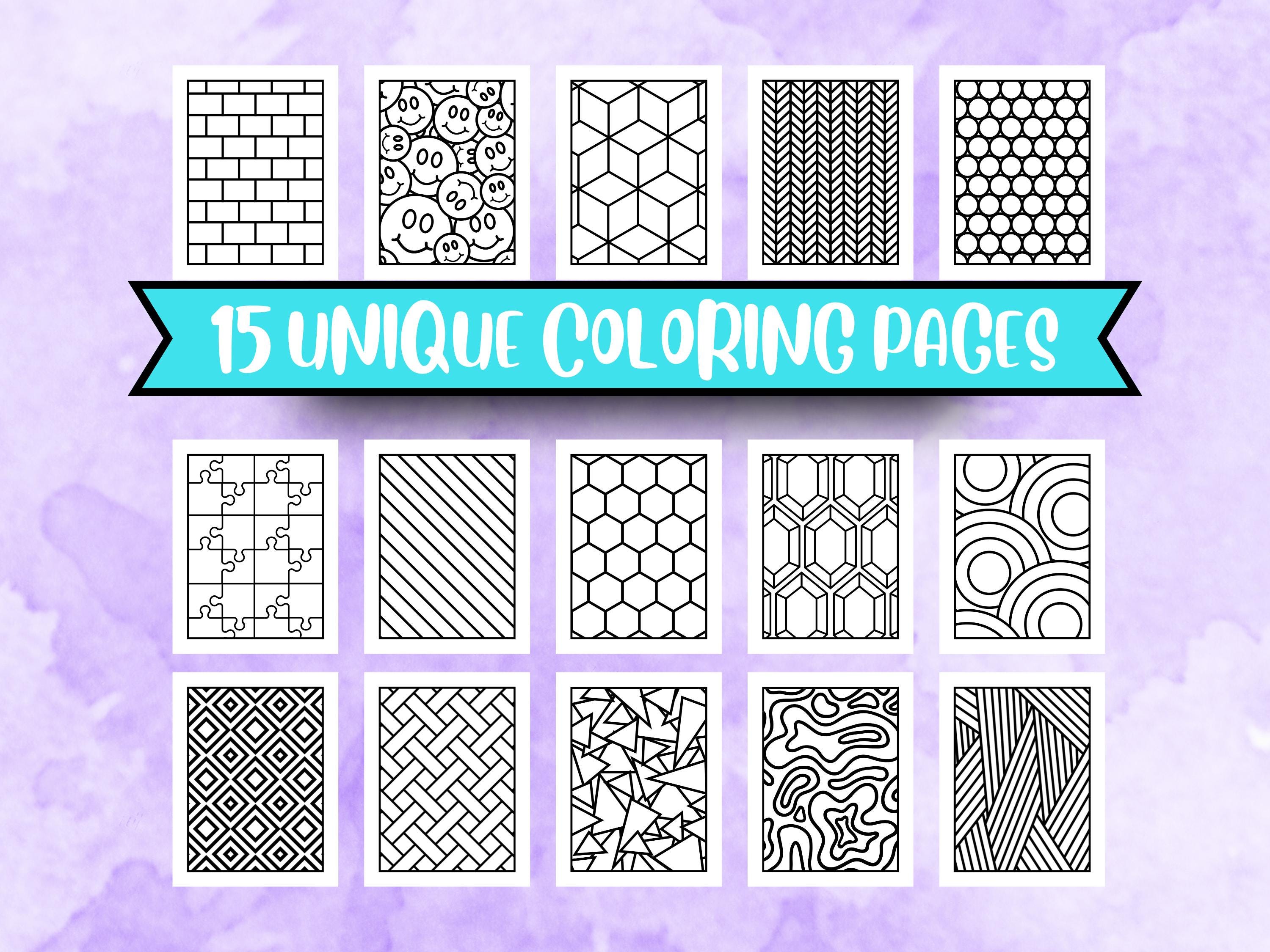 15 Satisfying Patterns | Bold Print Coloring Pages | for Adults and ...