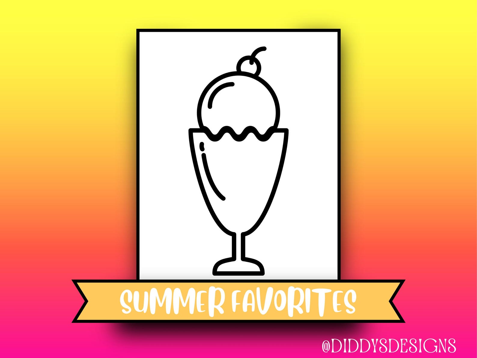 25 Summer Coloring Pages: Large Print for Adults & Kids (digital ...