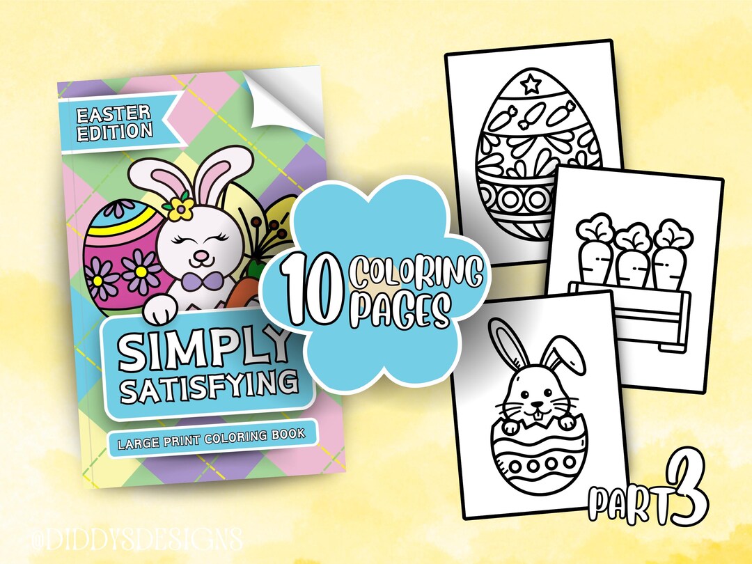 10 Easter Coloring Pages | Part 3 | for Adults and Kids | Digital ...