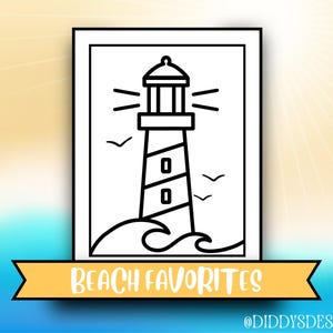 25 Beach Coloring Pages | Large Print | for Adults and Kids | Digital ...