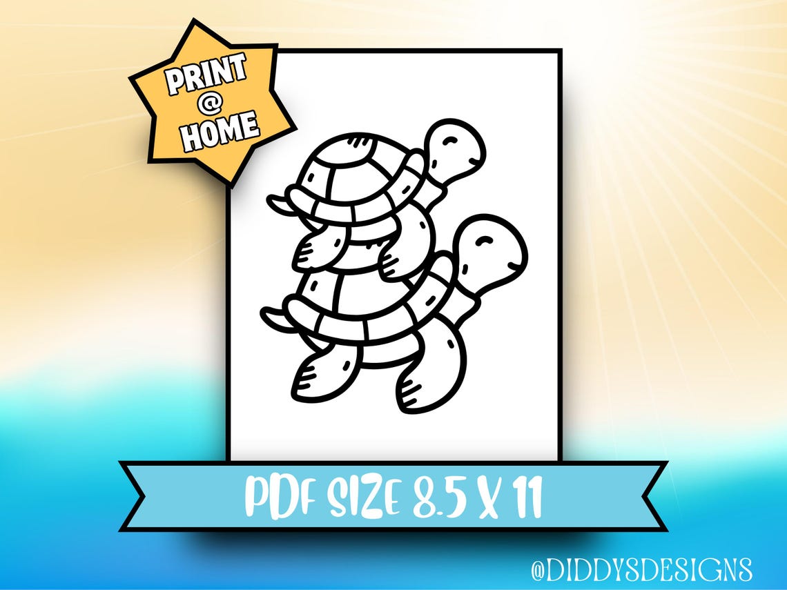 25 Beach Coloring Pages | Large Print | for Adults and Kids | Digital ...