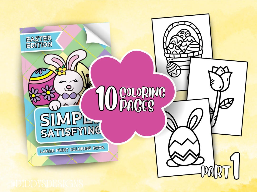 10 Easter Coloring Pages | Part 1 | for Adults and Kids | Digital ...
