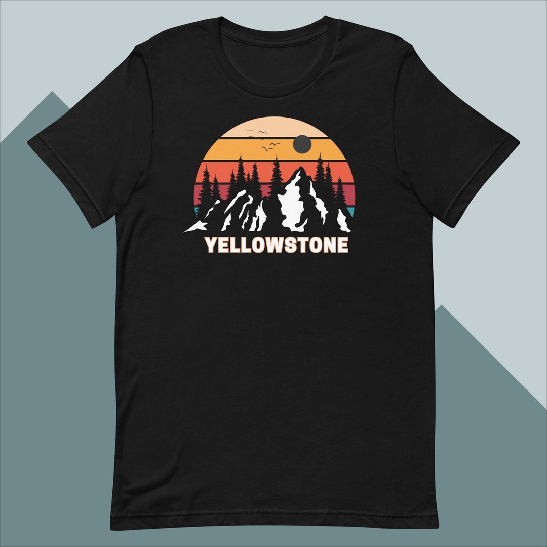 Majestic Yellowstone National Park Shirt Rustic Scene Yellowstone Shirt ...