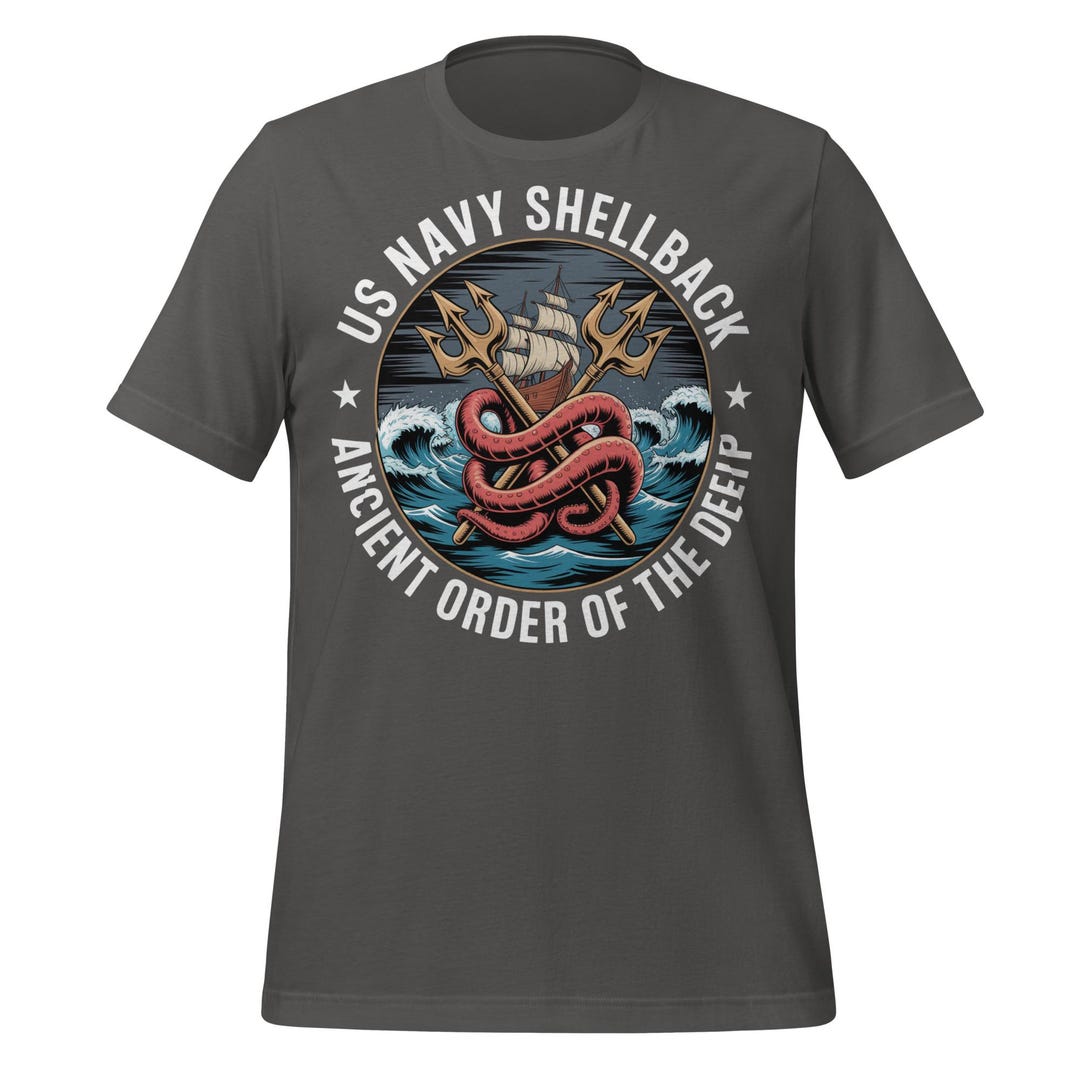US Navy Shellback Shirt Sea Serpent Tridents Ancient Order of the Deep ...