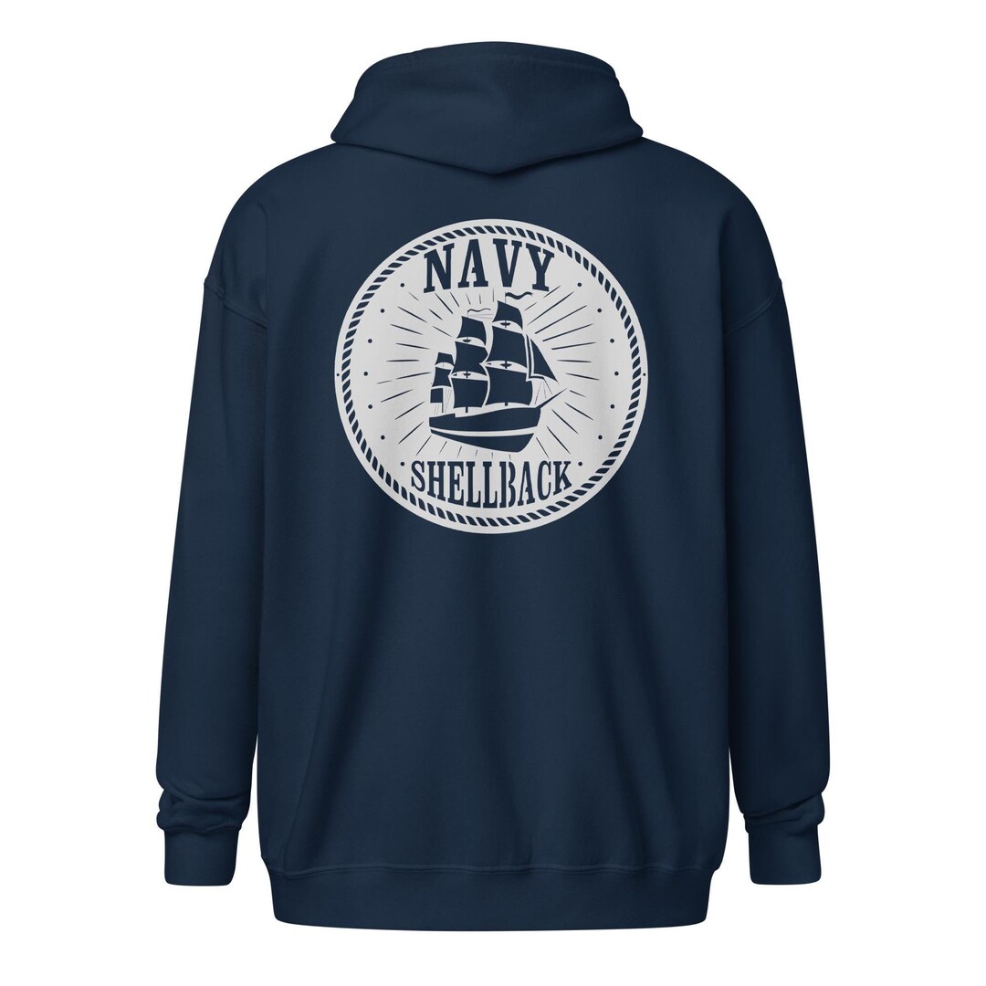 Navy Shellback Zip Hoodie Navy Hoodie United States Navy Zip Hoodie - Etsy