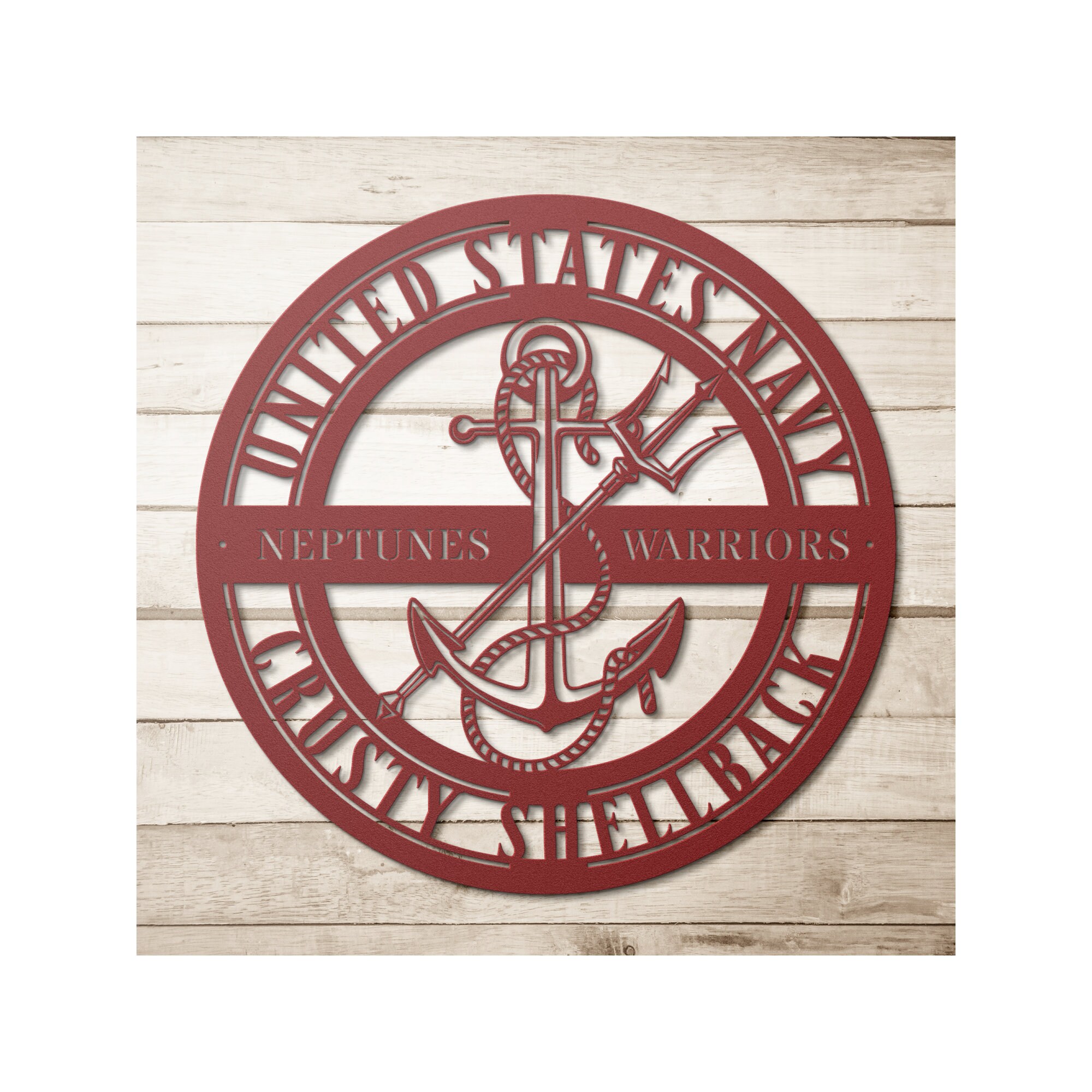 Navy Crusty Shellback Neptunes Warriors Metal Decor Navy Wall Decor ...