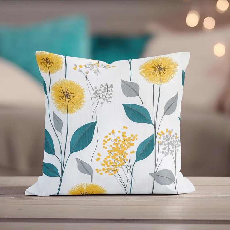 Teal Yellow Grey - Etsy