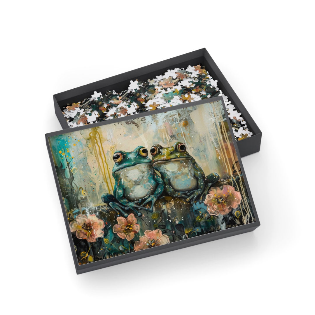 Moody Frogs - Premium Adult Jigsaw Puzzle (500, 1000 Piece) Whimsical ...